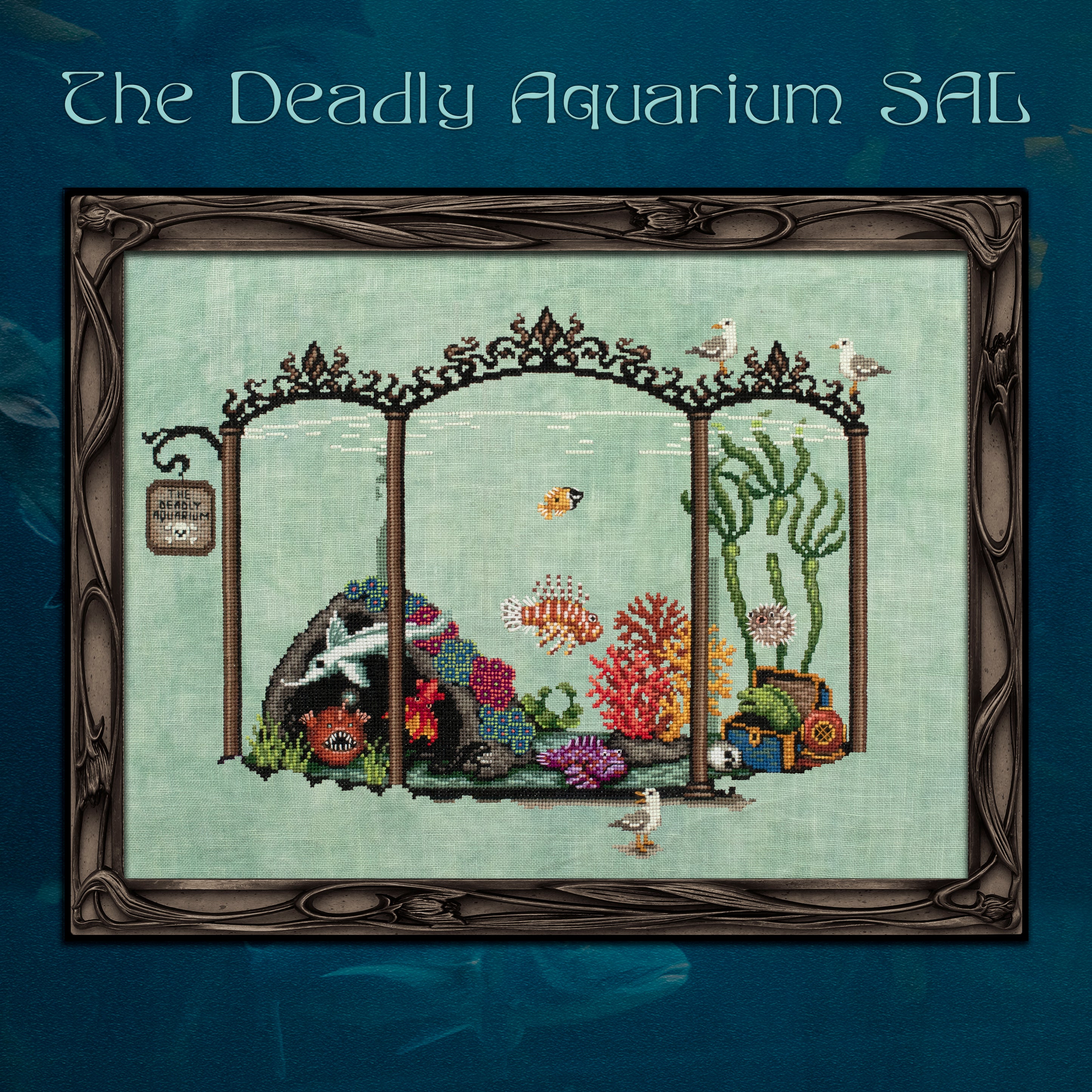 The Deadly Aquarium SAL - Digital PDF Cross Stitch Pattern – Lola Crow ...