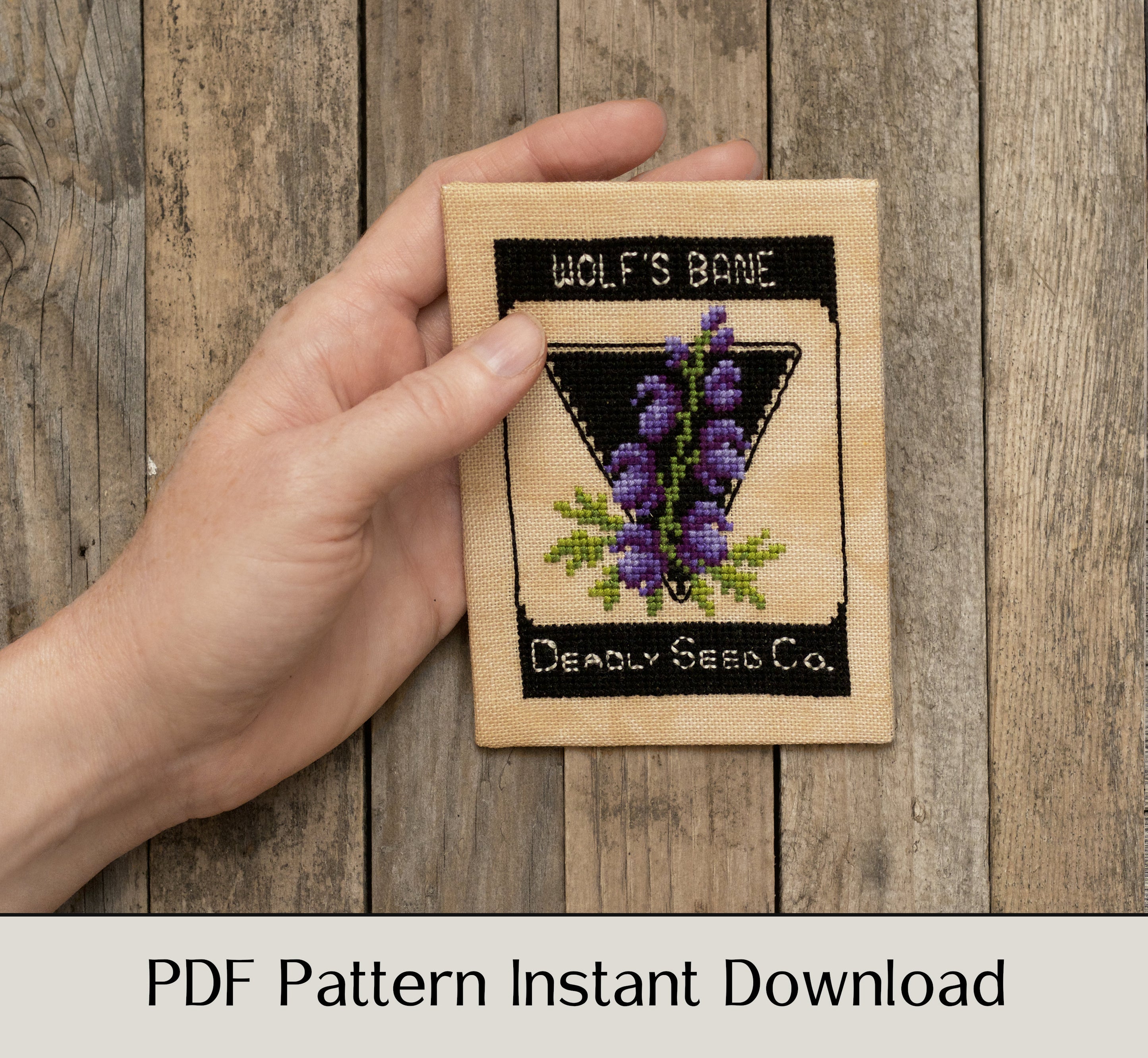 Deadly Seed Co. - Digital PDF Cross Stitch Pattern – Lola Crow Cross Stitch